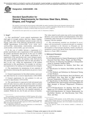 ASTM A484/A484M-24b Стандартные технические условия на общие требования ...